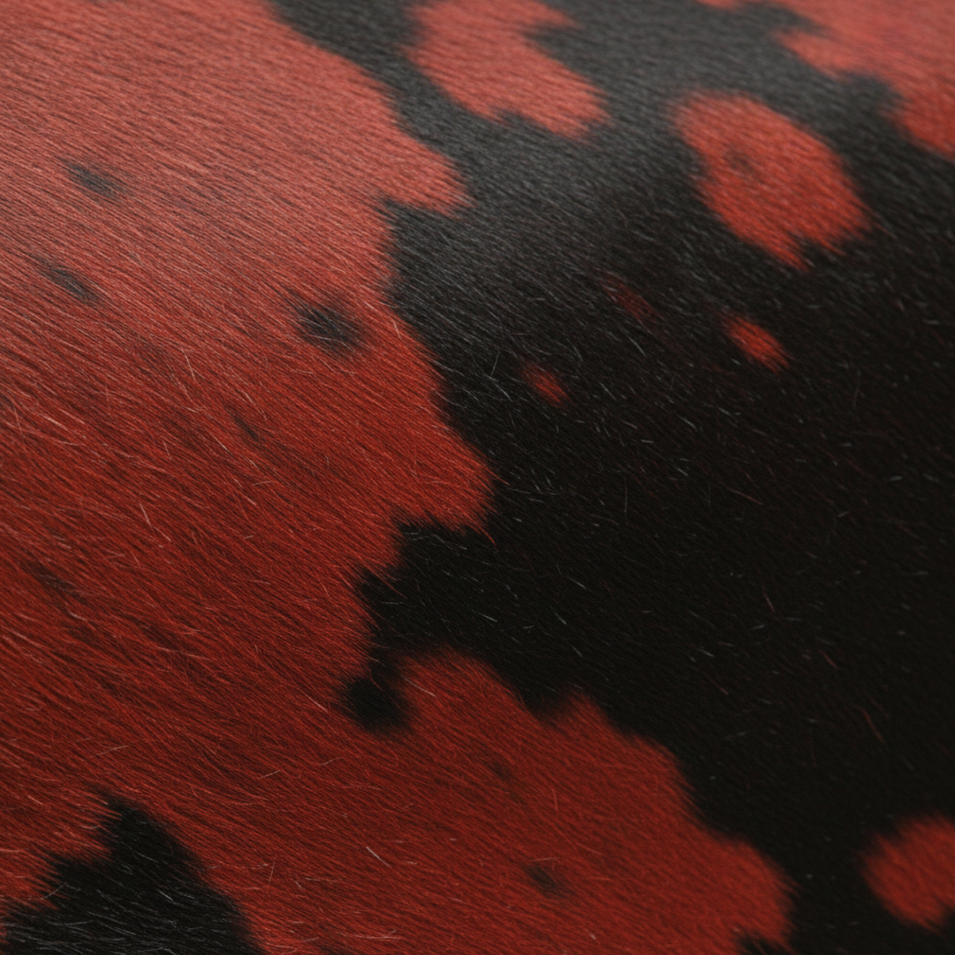 Men’s Red & Black Dyed Cowhide Leather Jacket – Real Hair-On Hide Bike